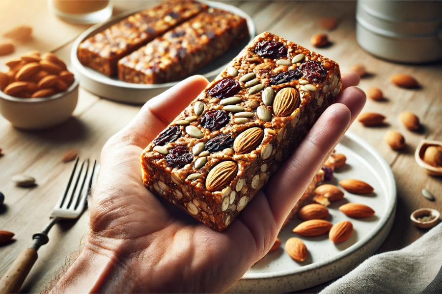 ¡Barritas vegetales! Snacks veganos de alto valor energético